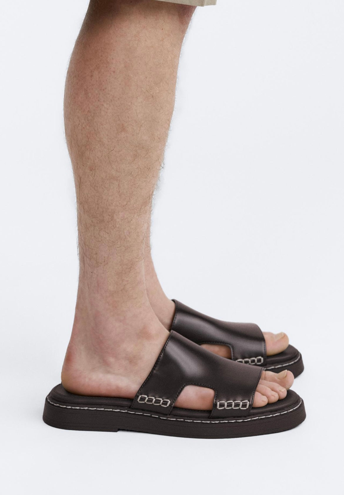 ZARA CHUNKY SLIDERS WITH TOPSTITCH – Garmisland