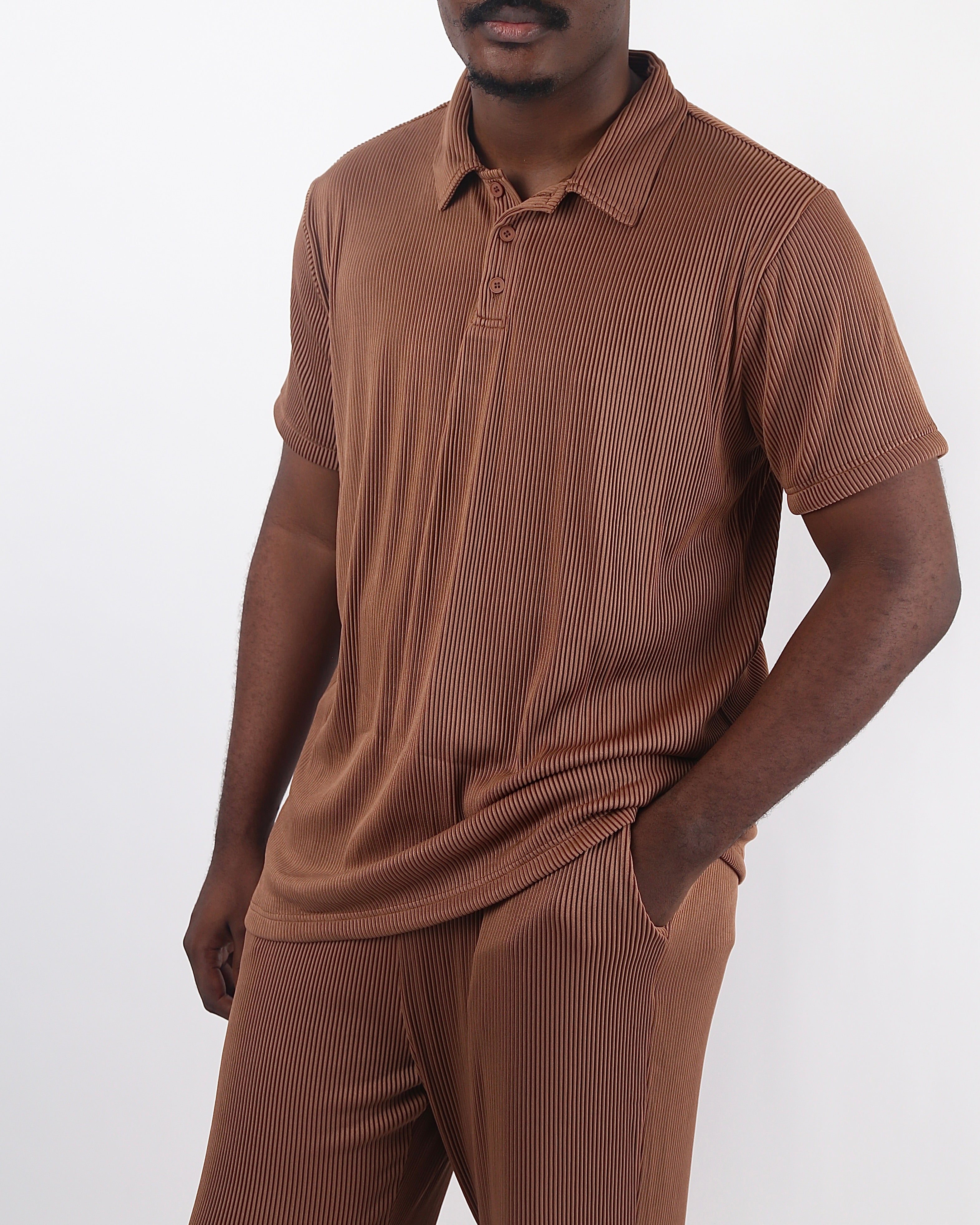 Garm Island Oversized Ribbed Set in Brown – Garmisland