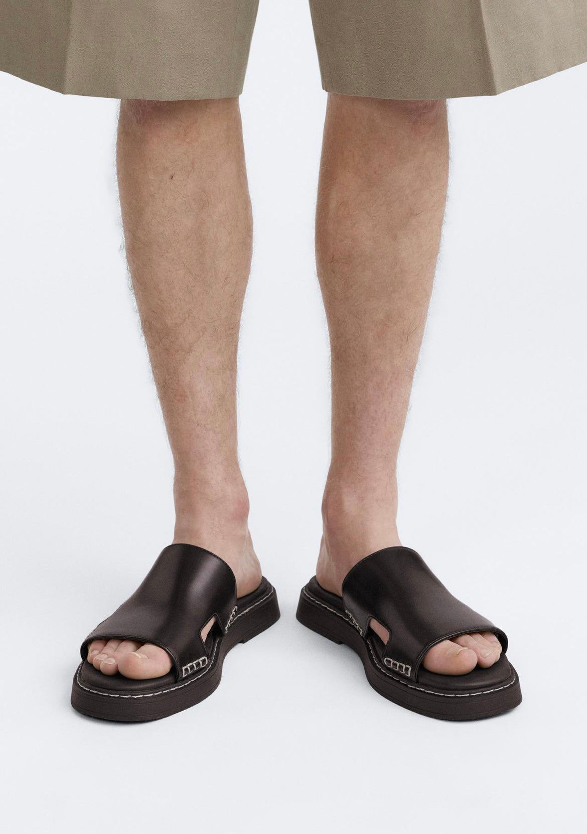 ZARA CHUNKY SLIDERS WITH TOPSTITCH – Garmisland