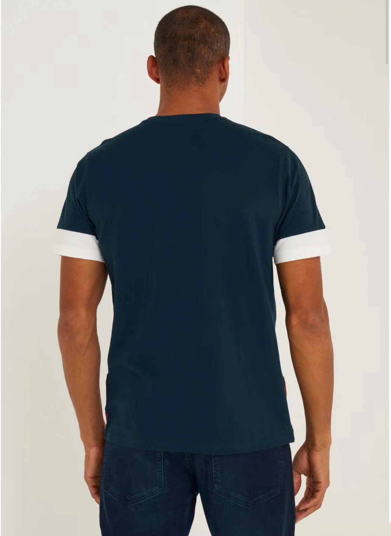 Easy Navy Colour Block T-Shirt – Garmisland