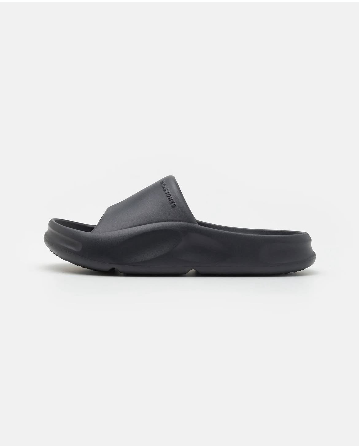 Jack & Jones Moulded Slides in Grey – Garmisland