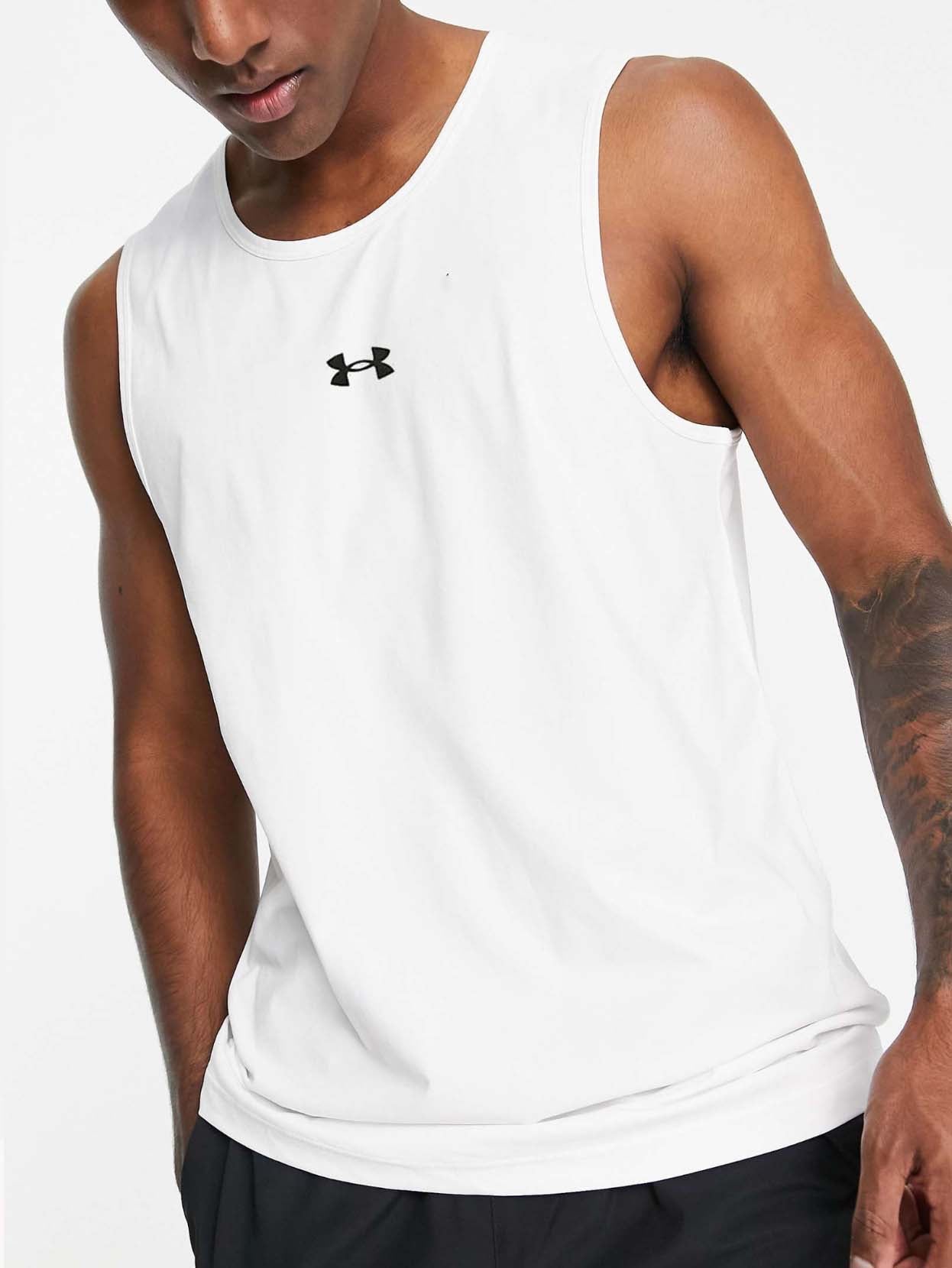 Under armour armless streaker vest t-shirt in white – Garmisland