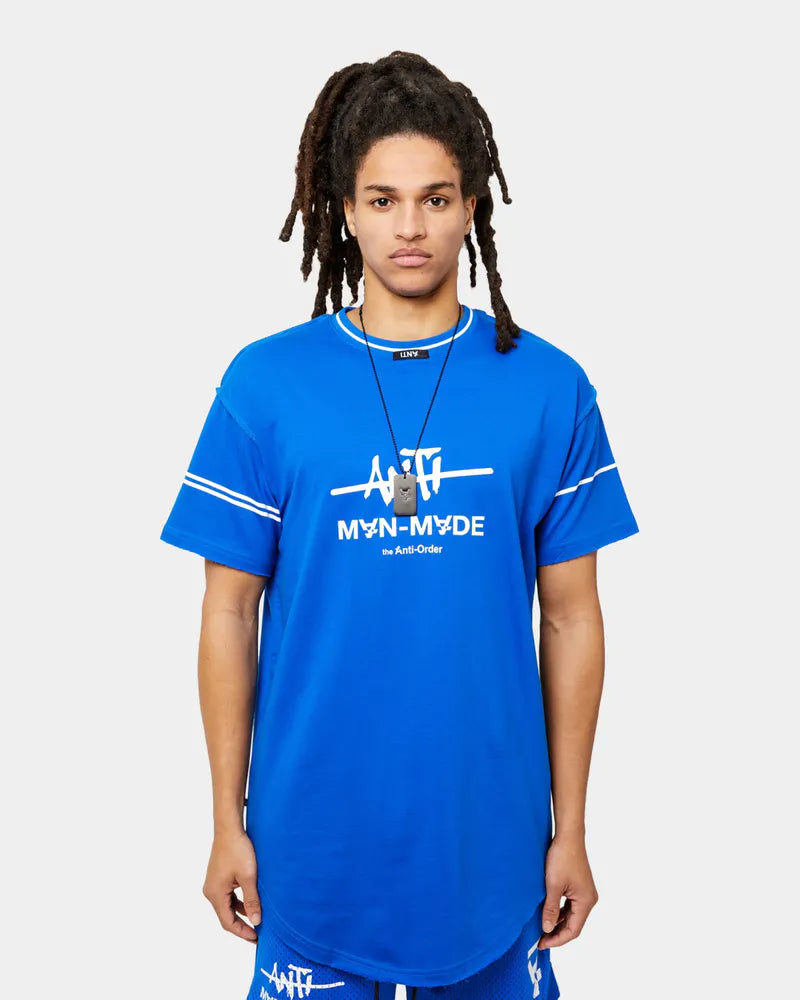 The Anti Order Logo Man Made T-Shirt in blue – Garmisland