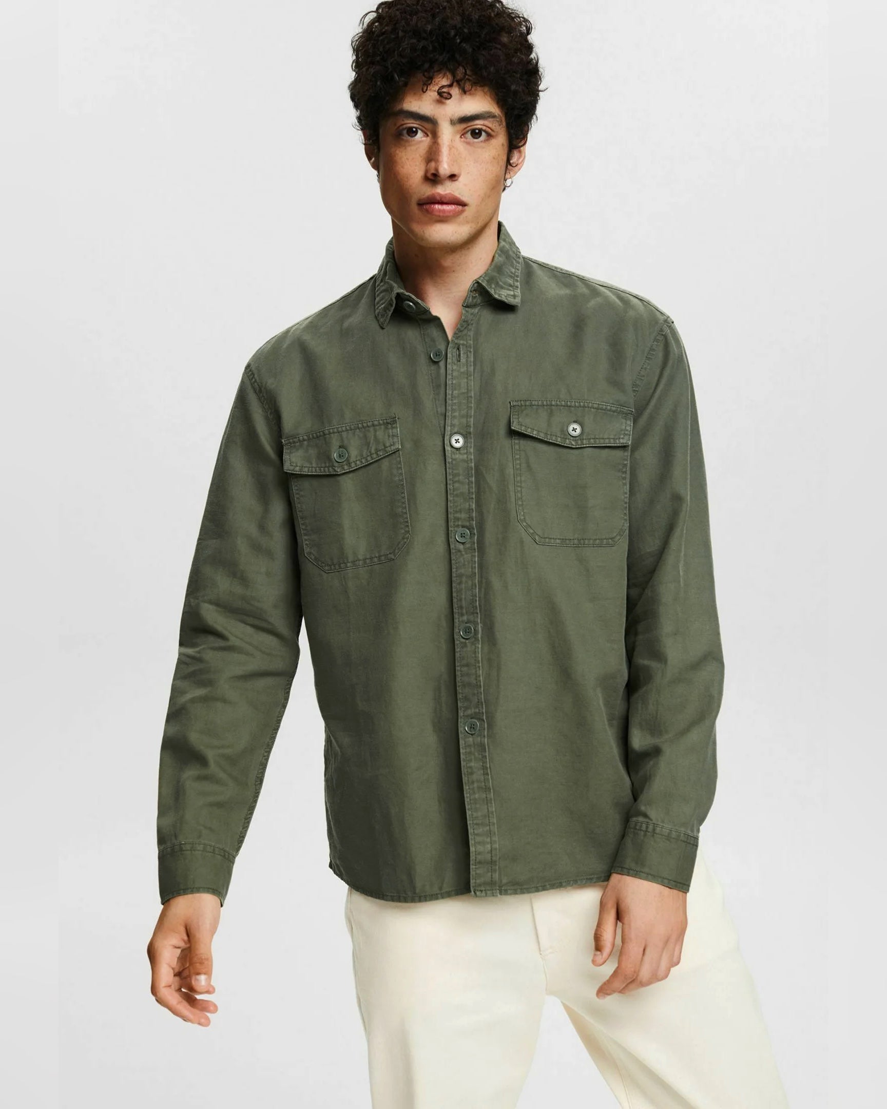Good fellow Utility shirt in olive green – Garmisland