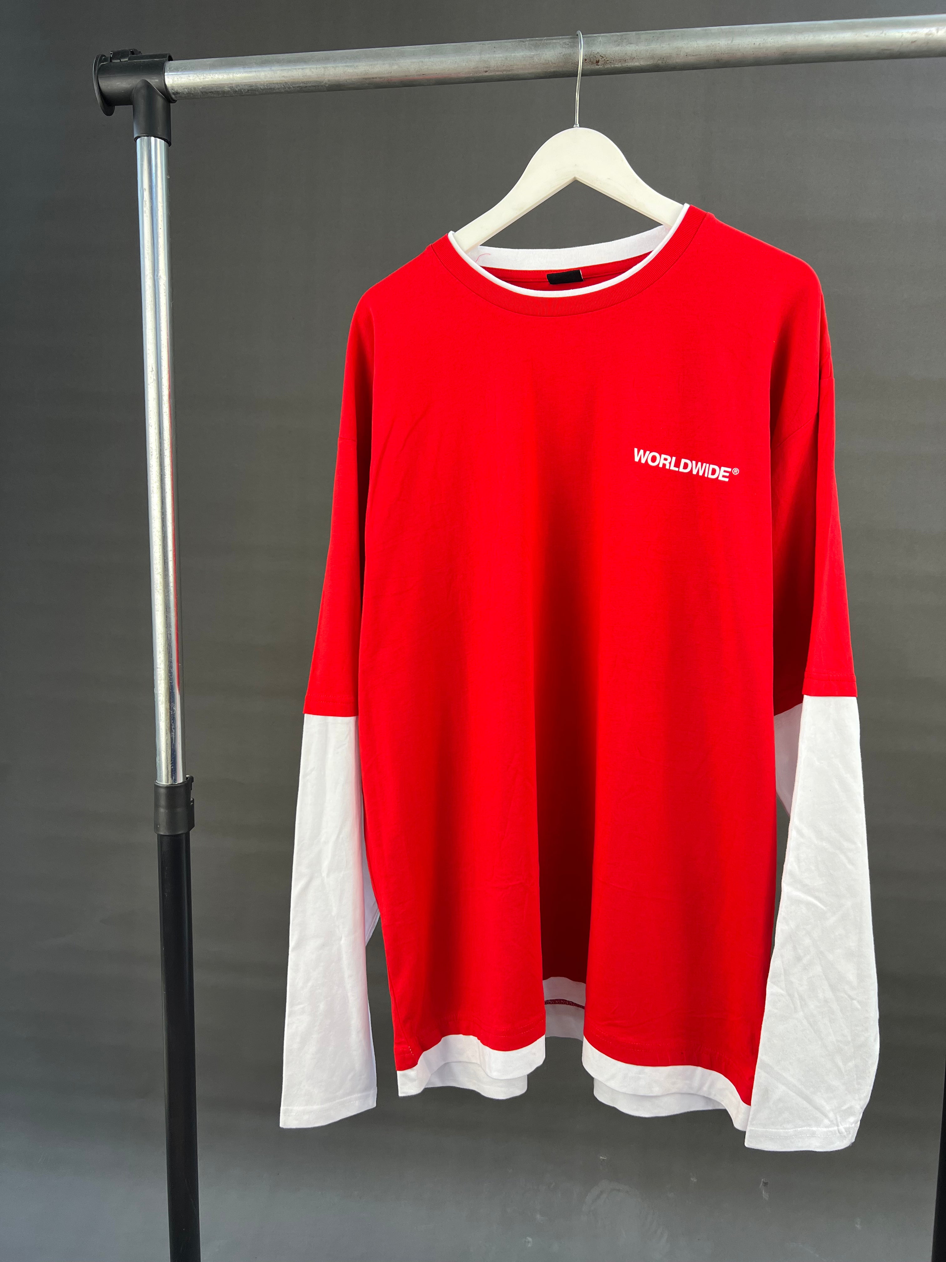 FSBN Oversized Layered T-shirt in red – Garmisland