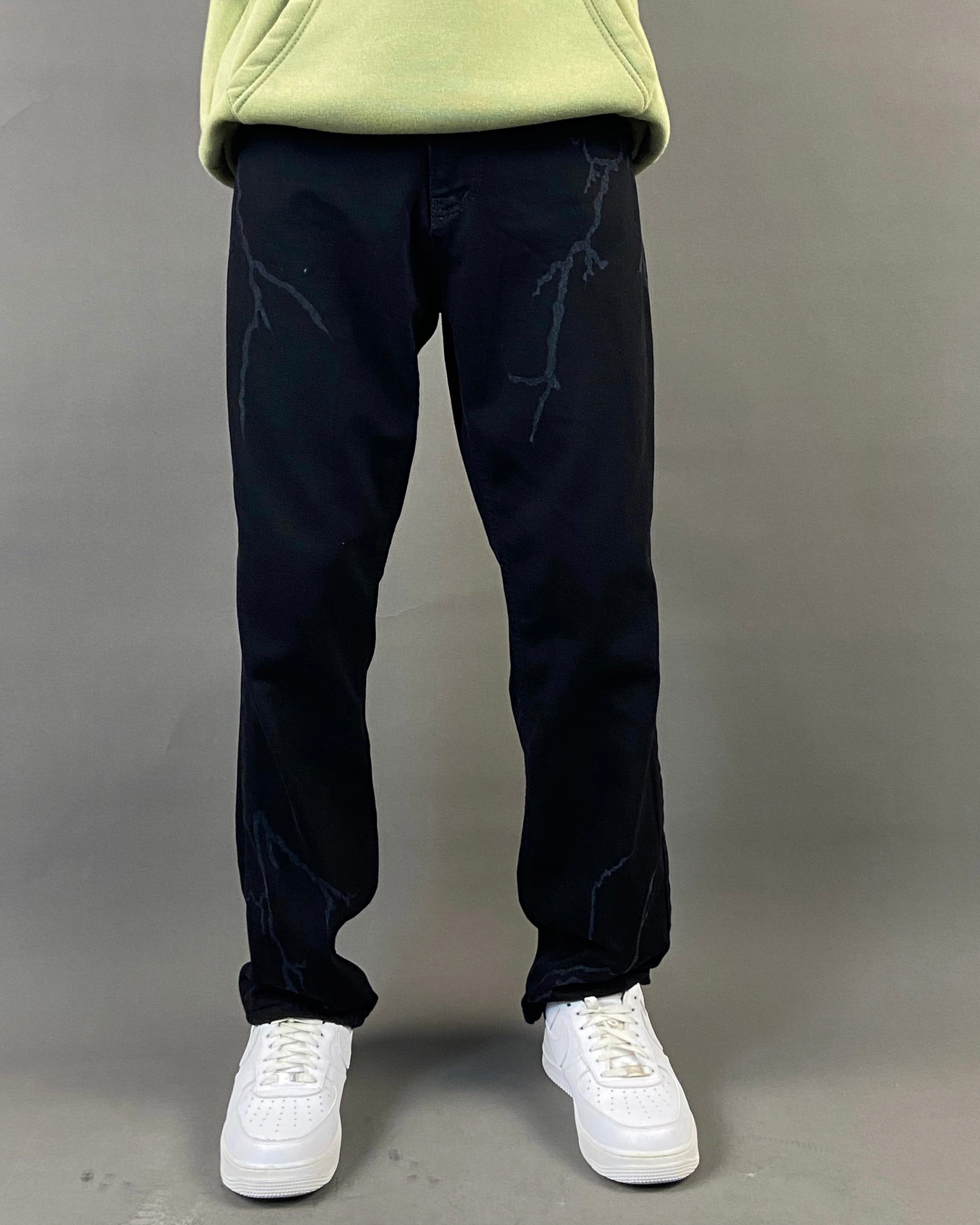 Denim Bro lightning jeans in black – Garmisland