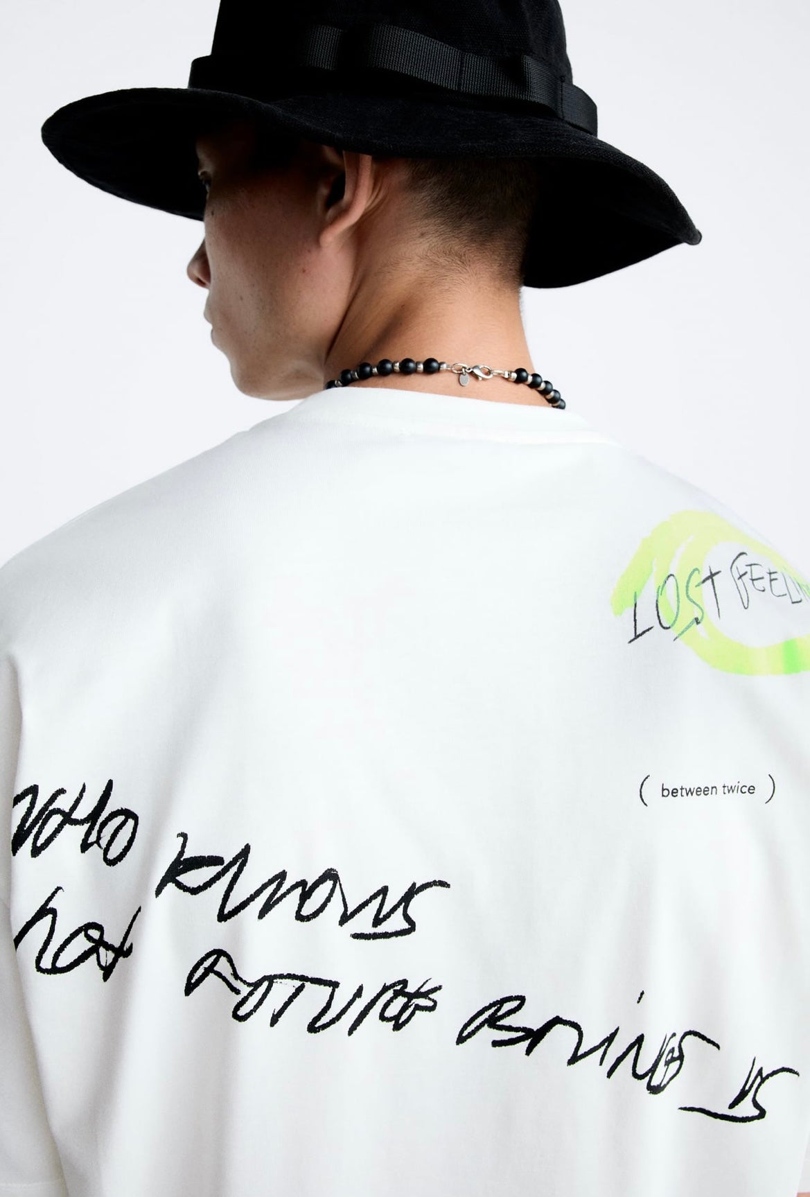 ZARA SLOGAN PRINT T-SHIRT OYSTER WHITE – Garmisland