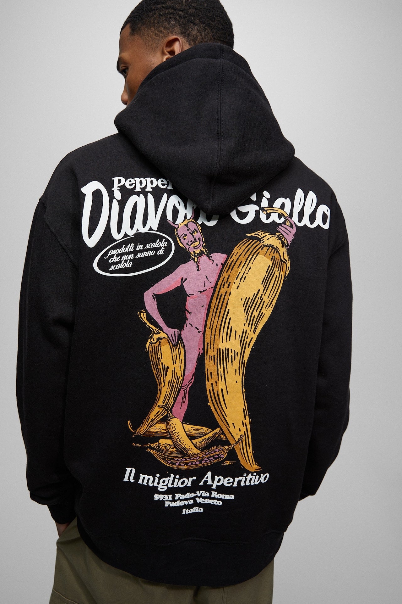 Pull&Bear diavolo giallo hoodie – Garmisland