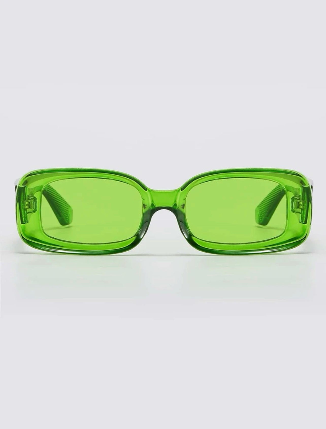 Square Frame Sun Glasses in All Green – Garmisland