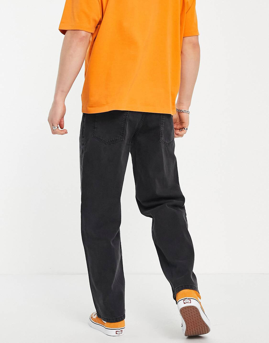 LDN Denim Lightening Wide Fit Straight Leg Jeans in Black – Garmisland