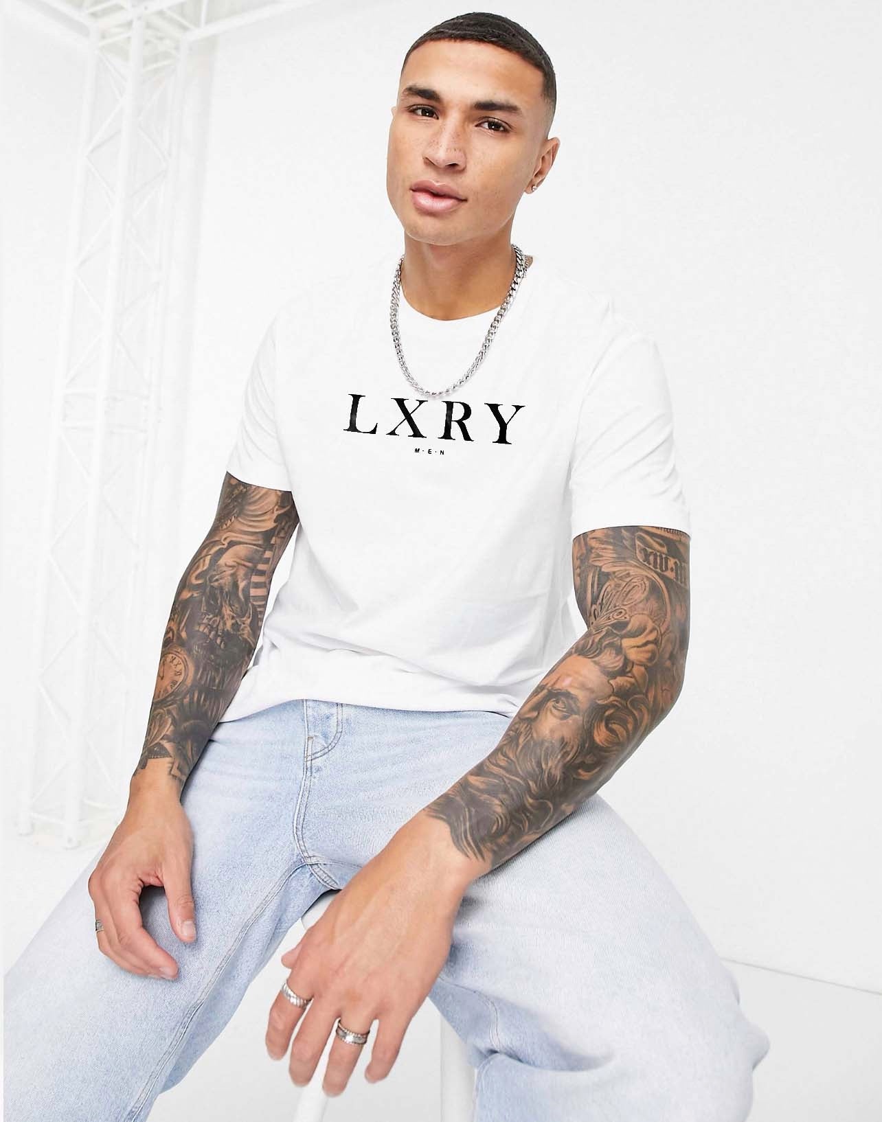 Smog LXRY Men print T-shirt in white – Garmisland