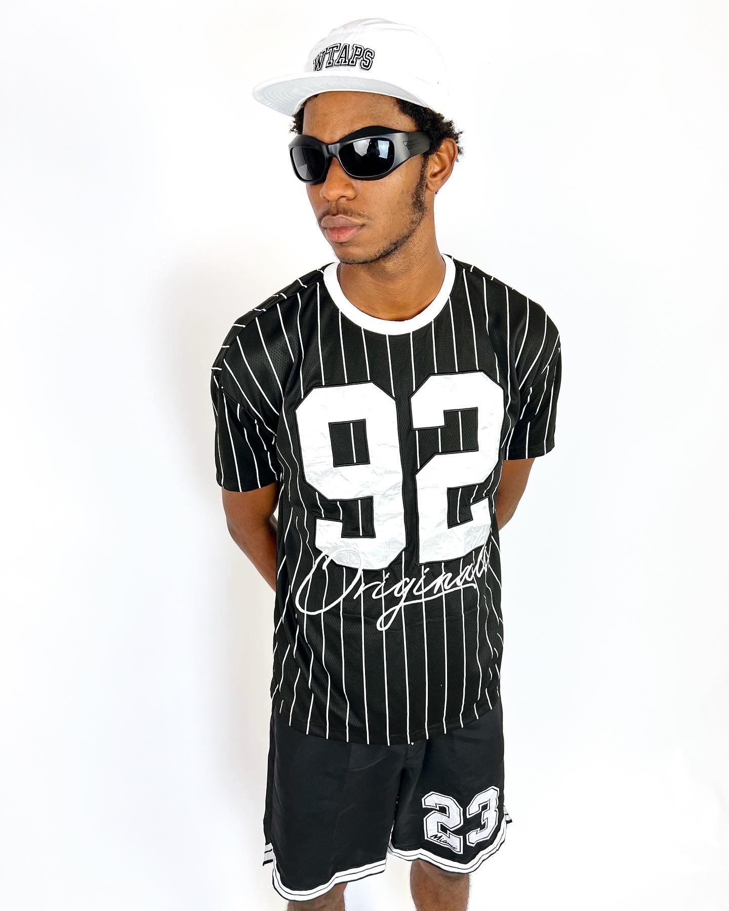 FSBN Pinstripe Jersey T-shirt in Black – Garmisland