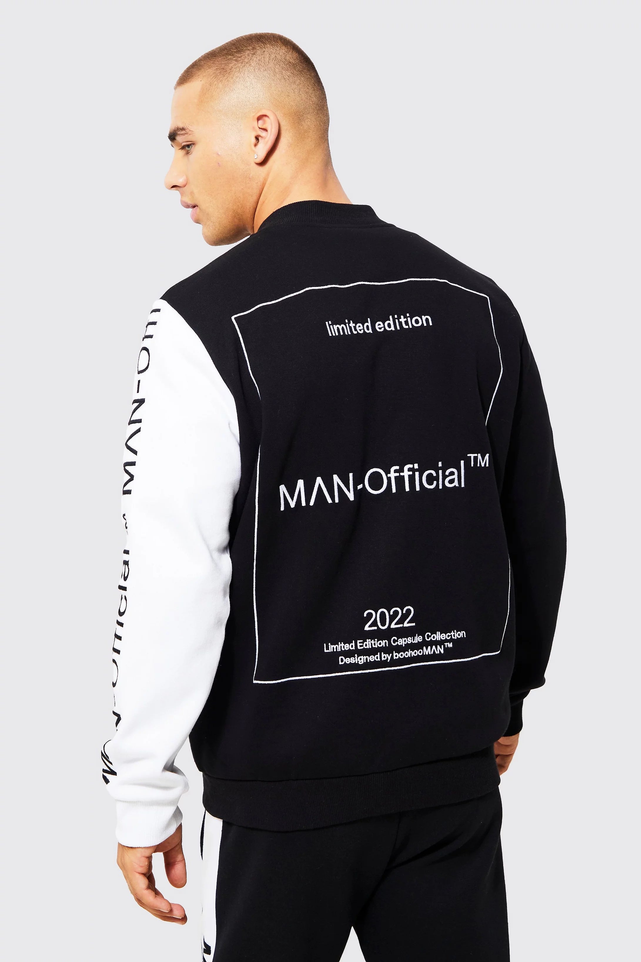 BOOHOOMAN COLOURBLOCK JERSEY BOMBER JACKET – Garmisland