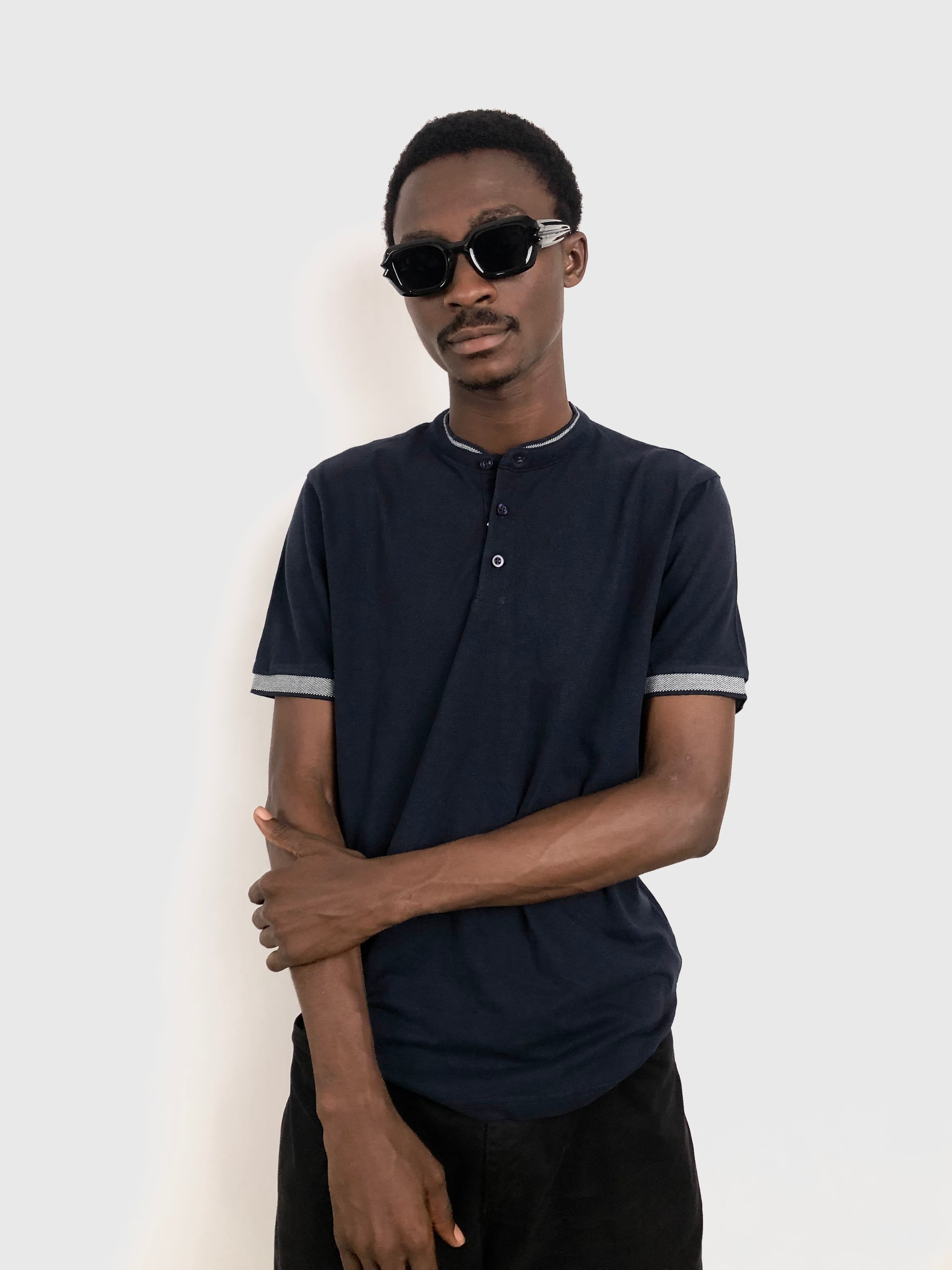 Max bishop collar t-shirt in blue – Garmisland