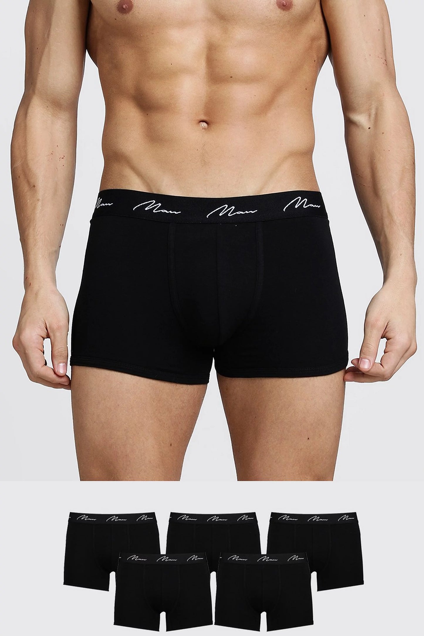 BOOHOOMAN 5 PACK MAN SIGNATURE BOXERS TRUNKS – Garmisland