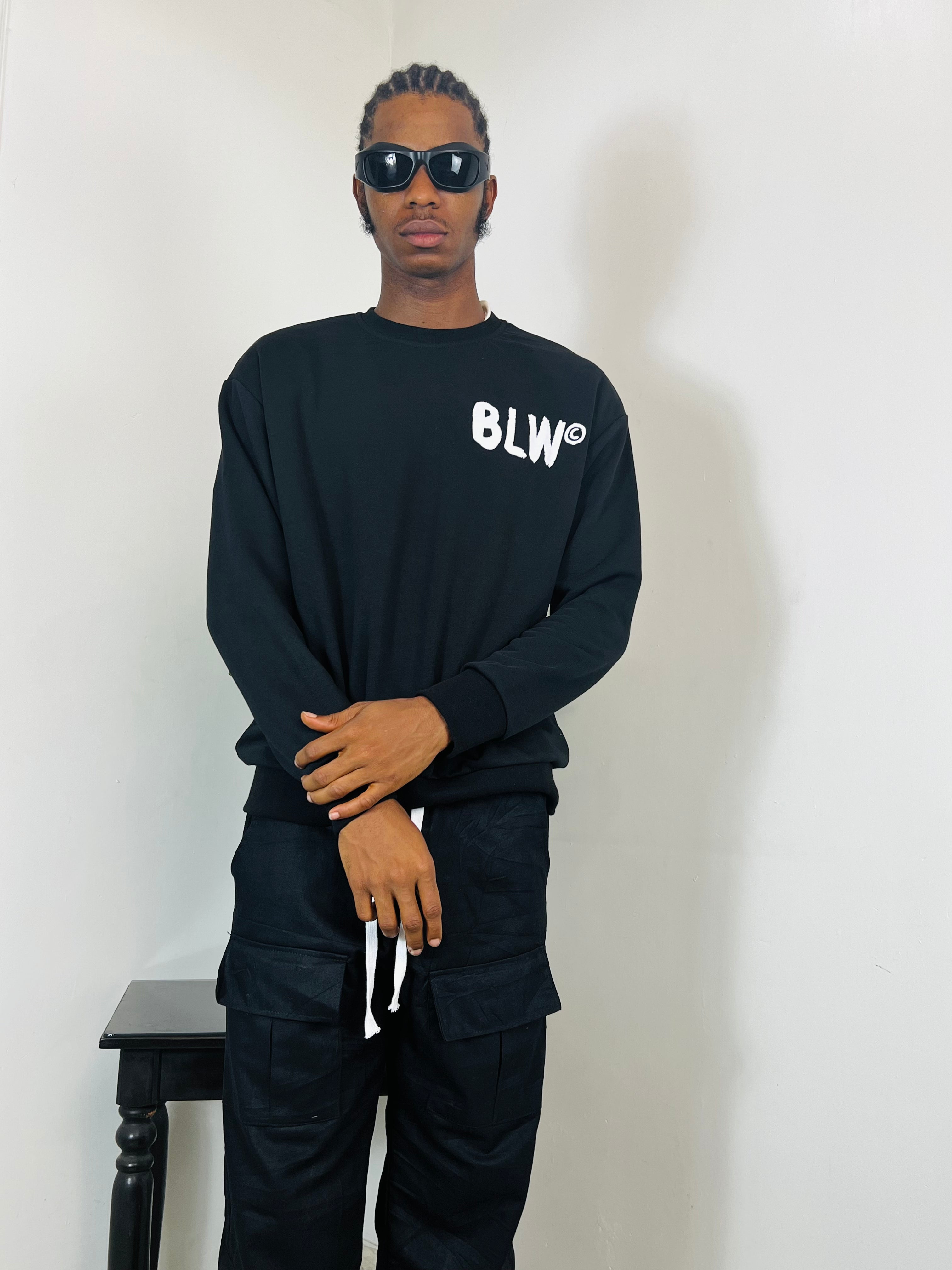 Blow up clothing BLW graphic backprint sweatshirt in black – Garmisland