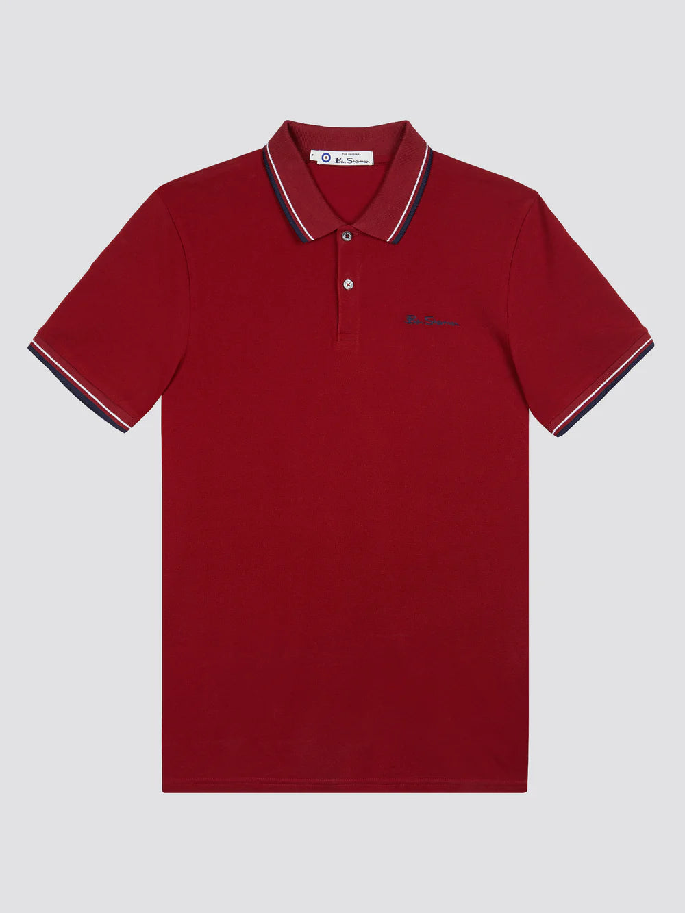 Ben Sherman polo shirt with tipping in red – Garmisland