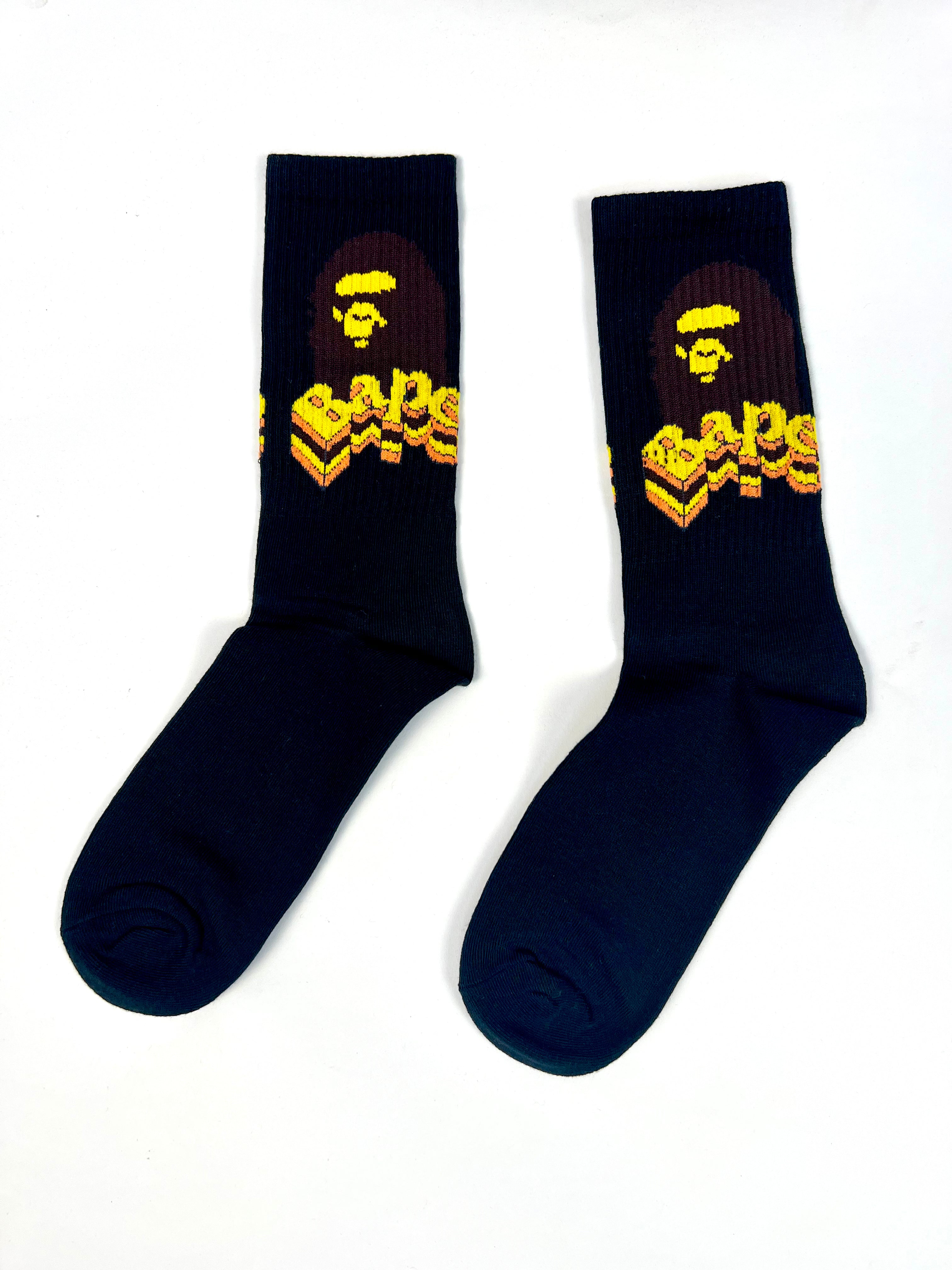 Bape Ape crew Socks in black – Garmisland
