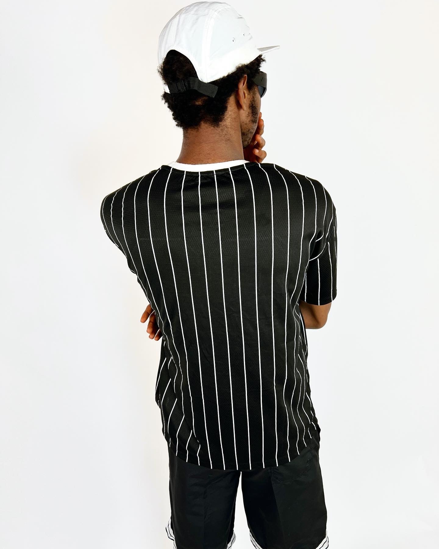 FSBN Pinstripe Jersey T-shirt in Black – Garmisland