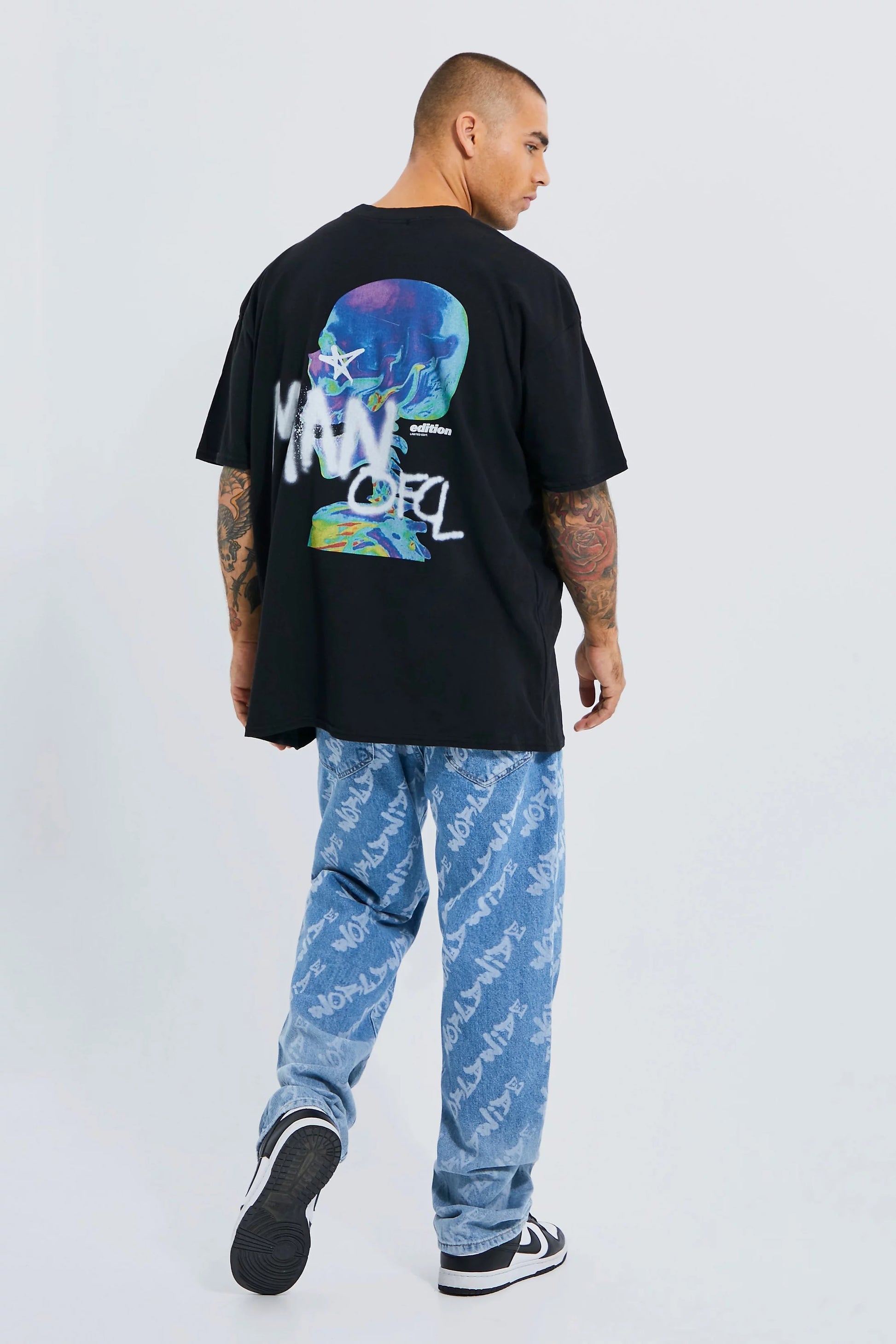 BOOHOOMAN OVERSIZED EXTENDED NECK THERMAL PRINT T-SHIRT – Garmisland