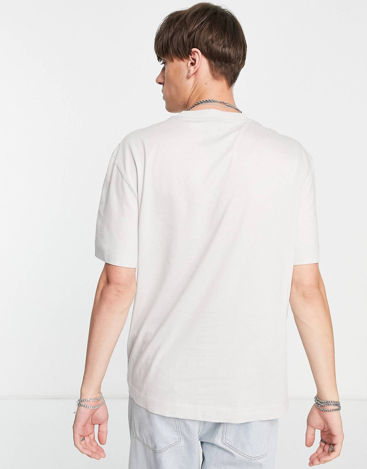 COLLUSION logo t-shirt in light grey – Garmisland