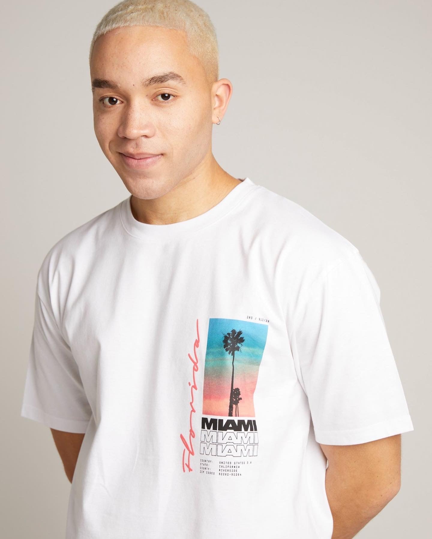 FSBN Miami Florida Backprint T-shirt in white – Garmisland