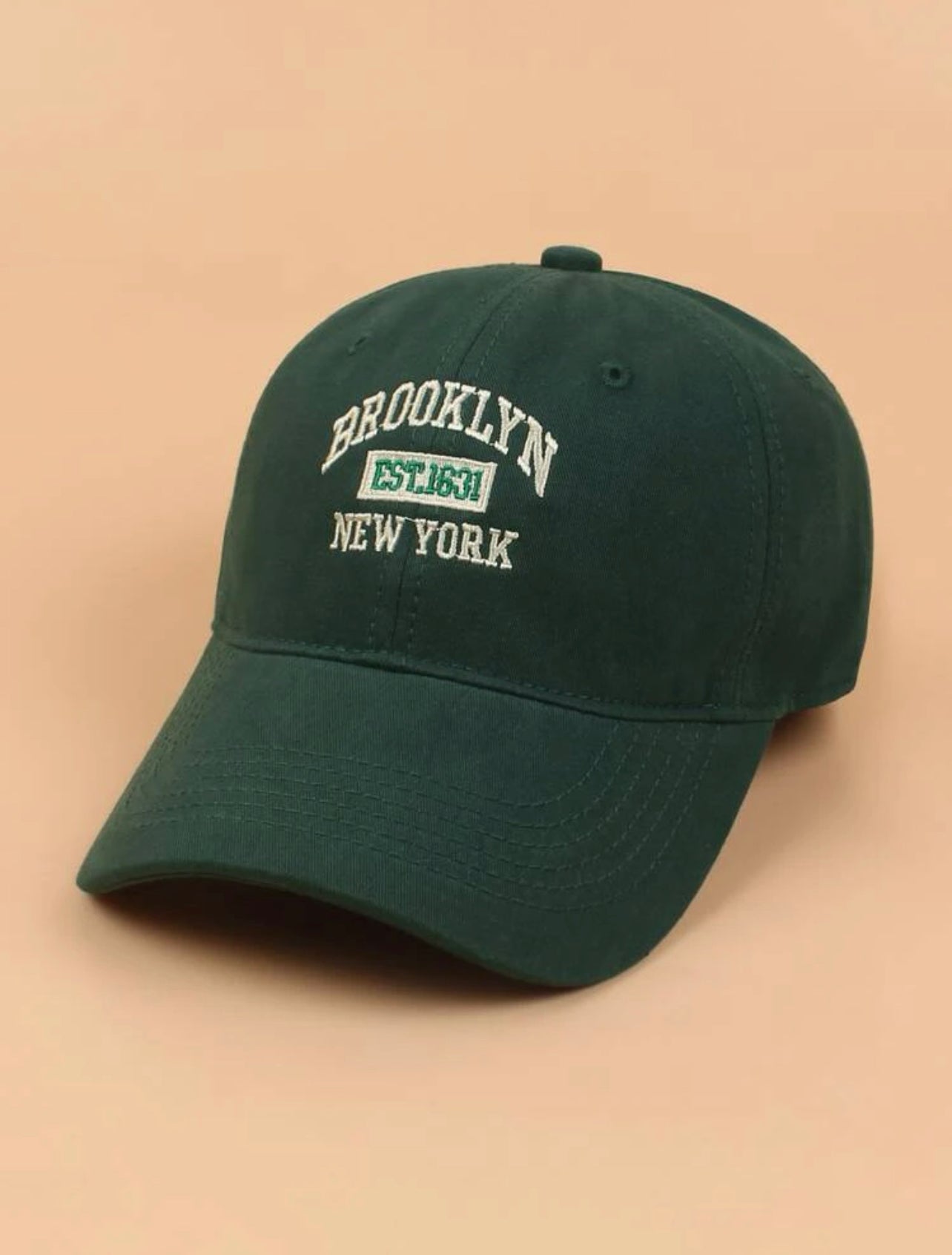 Brooklyn Embroided Baseball Cap in dark green – Garmisland