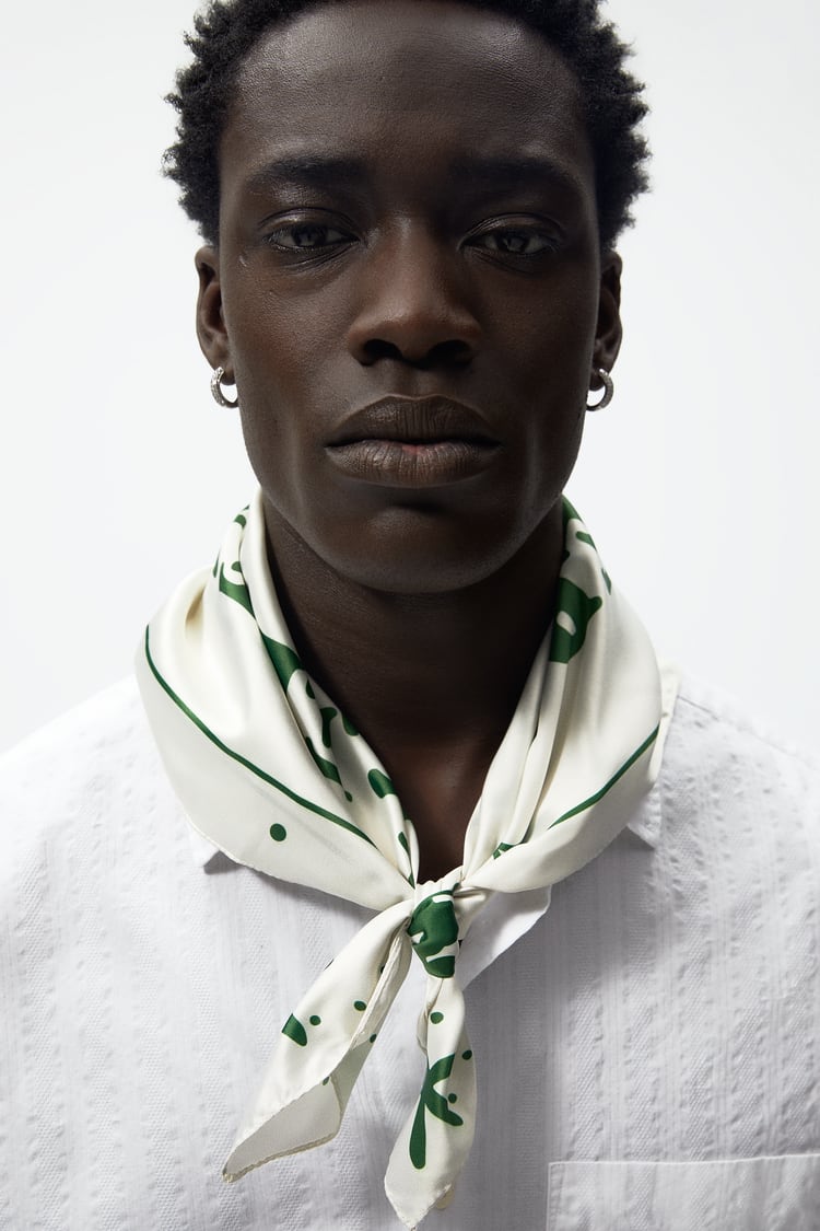 ZARA SLOGAN PRINT BANDANNA – Garmisland