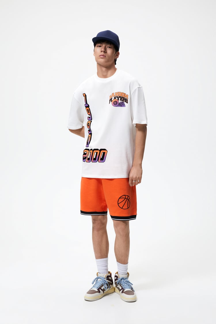 Zara slogan print t-shirt in white – Garmisland