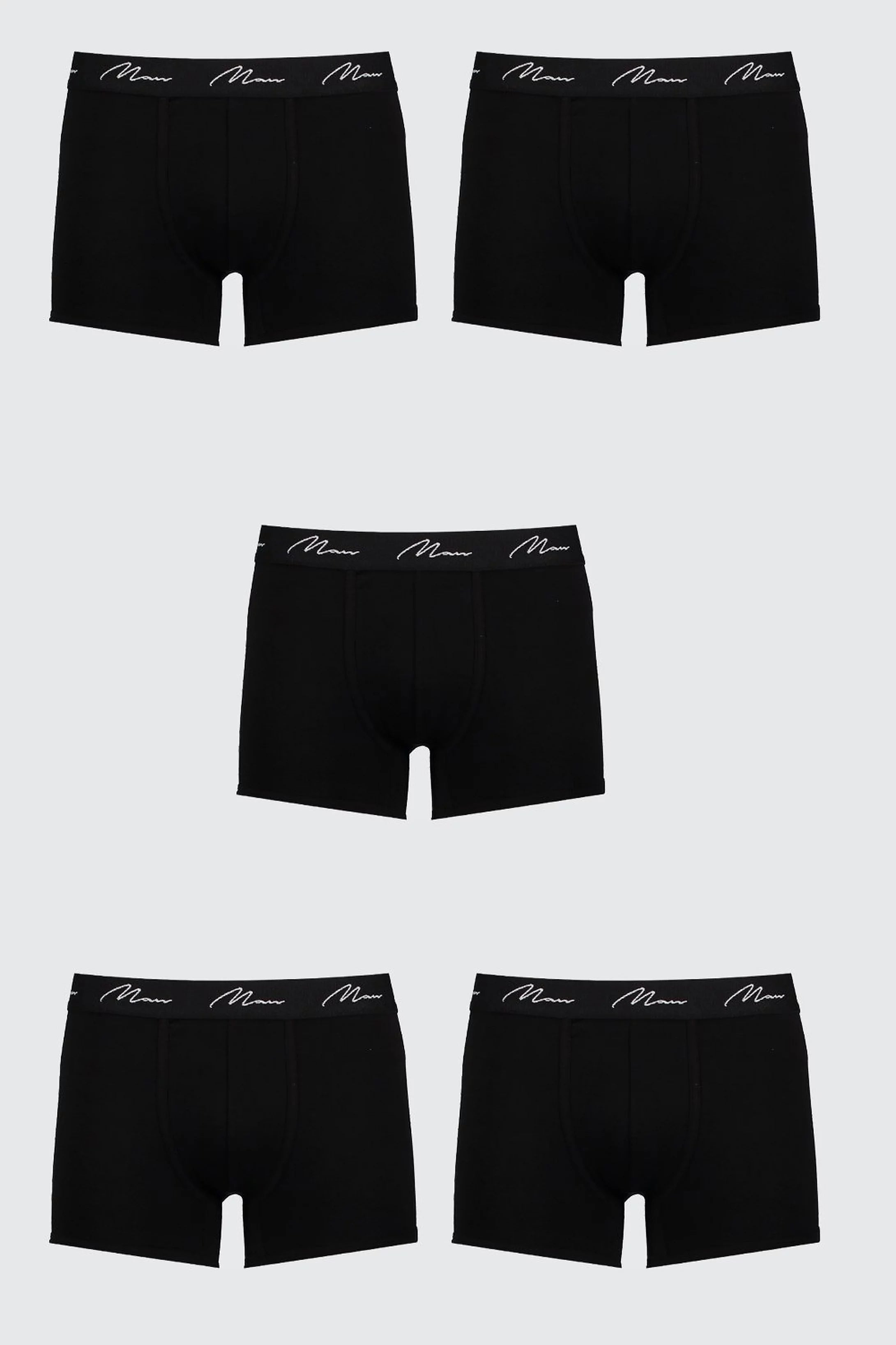 BOOHOOMAN 5 PACK MAN SIGNATURE BOXERS TRUNKS – Garmisland