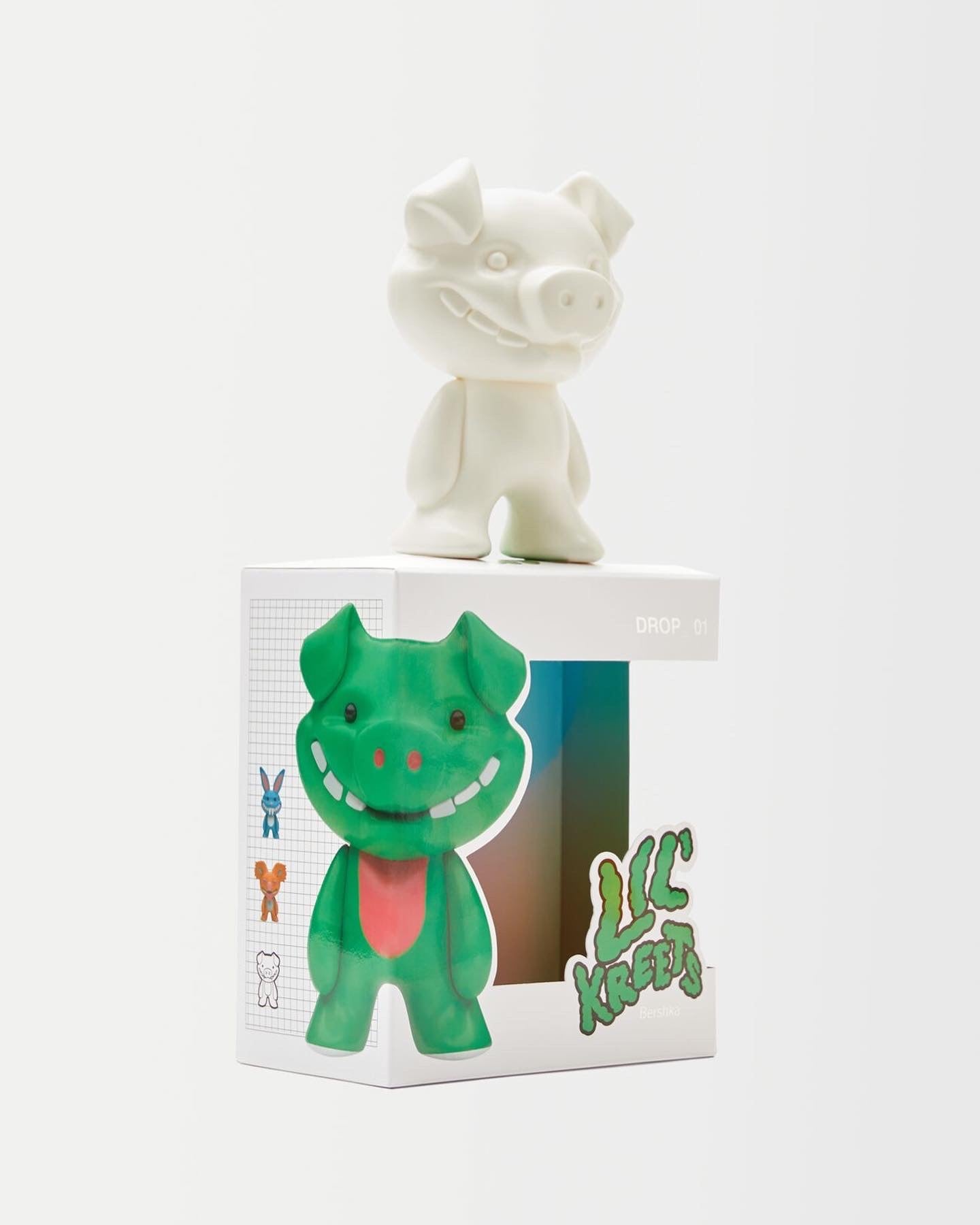 Bershka LIL’ KREETS Coloured pig Figurine in white – Garmisland
