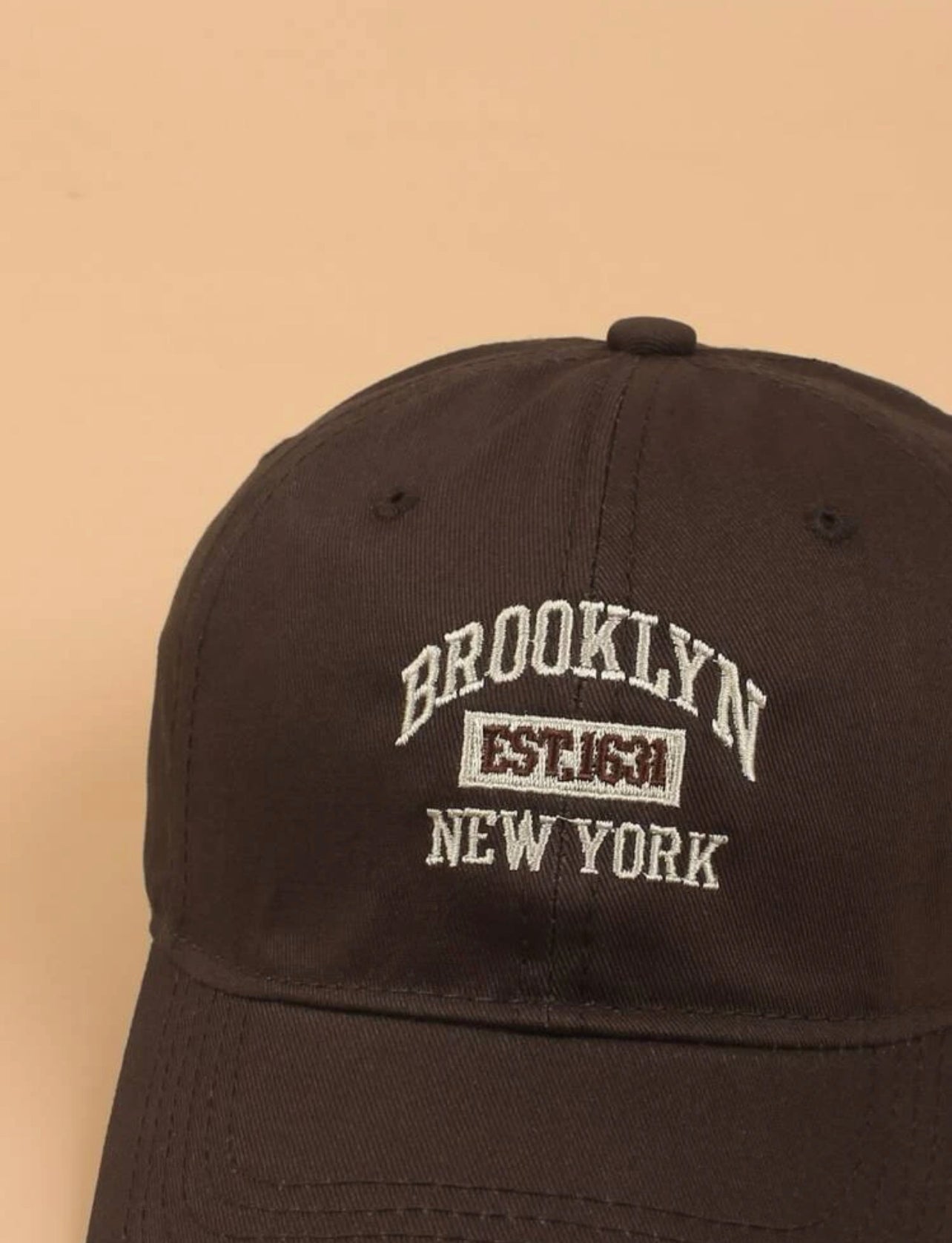 Brooklyn Embroided Baseball Cap in brown – Garmisland