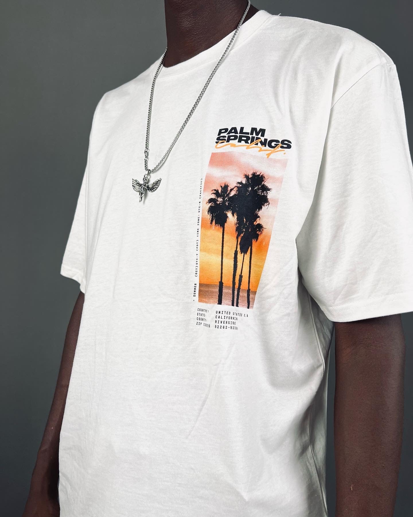 FSBN Palm Springs Backprint T-shirt in white – Garmisland