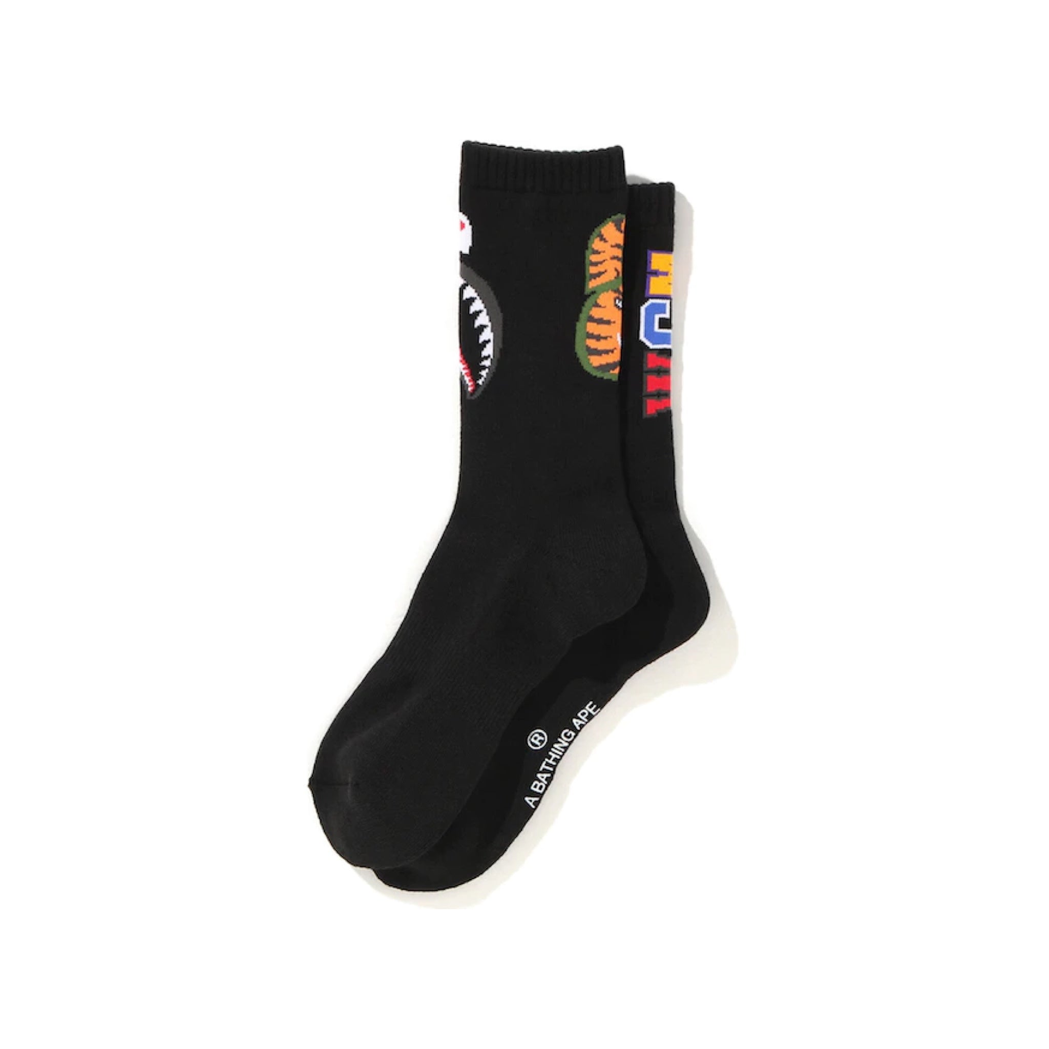 Bape Shark Crew Socks in black – Garmisland