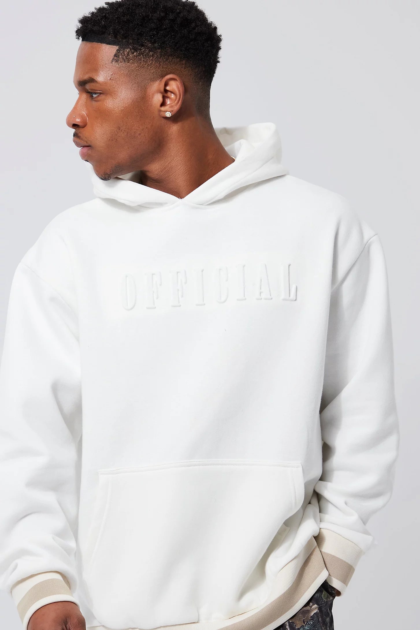 Boohooman Oversized Official Debossed Hoodie Garmisland