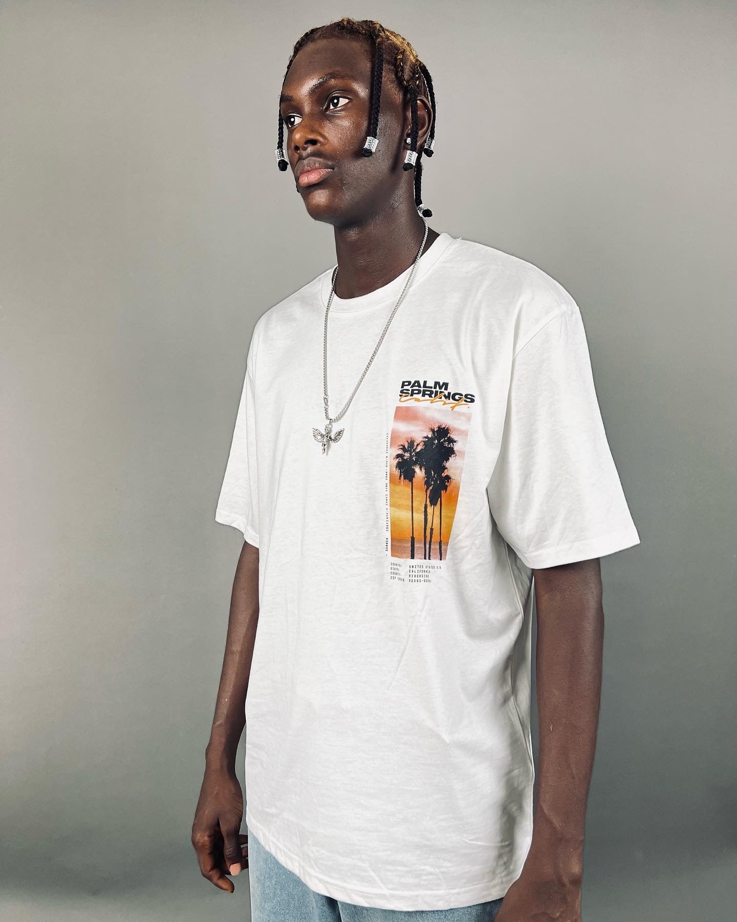 FSBN Palm Springs Backprint T-shirt in white – Garmisland