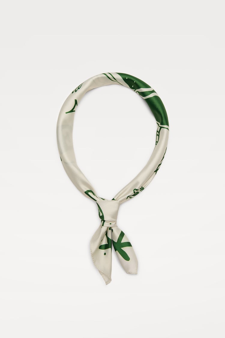 ZARA SLOGAN PRINT BANDANNA – Garmisland