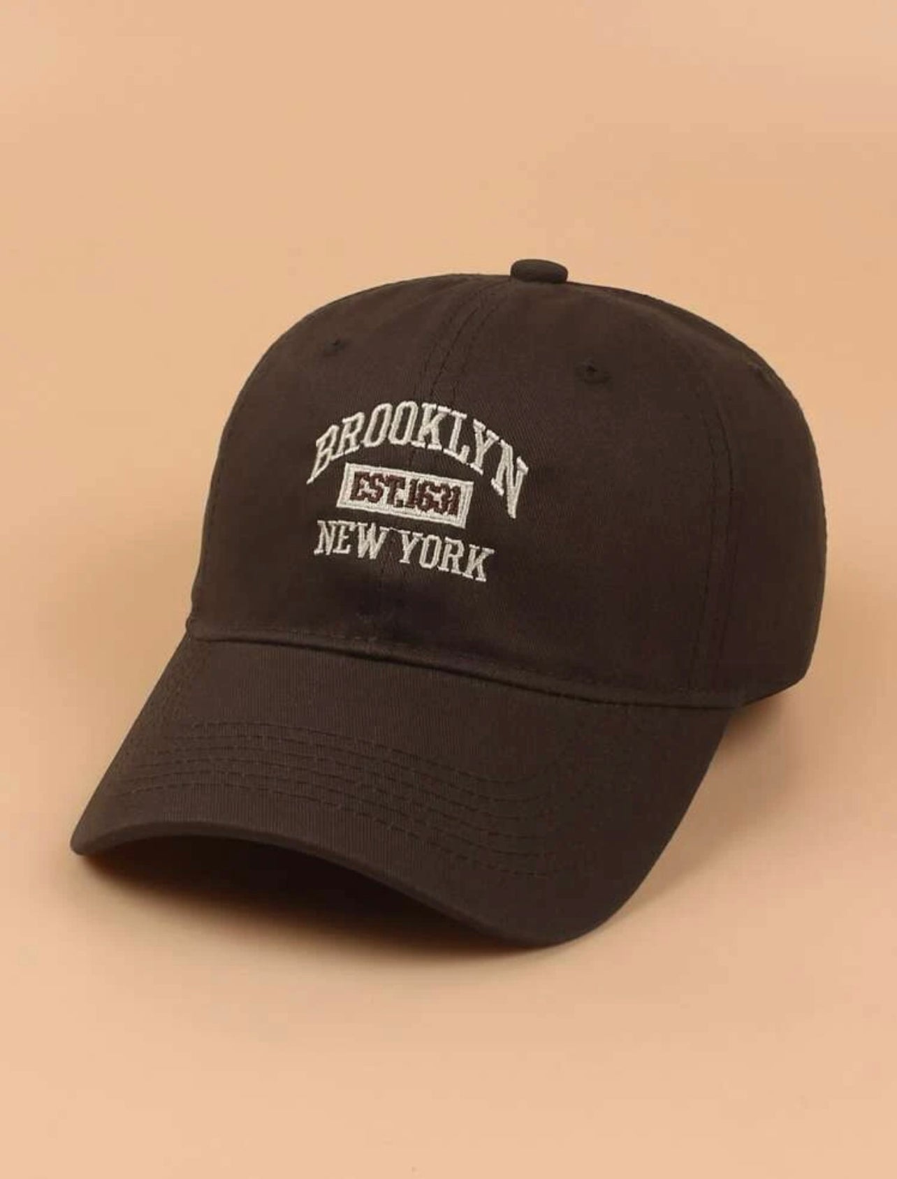 Brooklyn Embroided Baseball Cap in brown – Garmisland